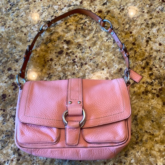 Coach | Bags | Authentic Pink Leather Coach Purse In Excellent ...